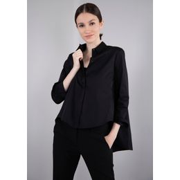 Klassische Bluse Imperial "IMP-C ED4BBE" Gr. XS, schwarz (nero 1900) Damen Blusen glockenförmige Form mit Bogensaum