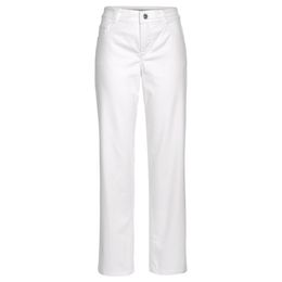 Bequeme Jeans MAC "Gracia" Gr. 34, Länge 30, weiß (white denim) Damen Jeans Passform feminine fit