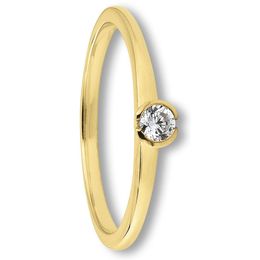 Goldring ONE ELEMENT "Zirkonia Ring aus 333 Gelbgold" Fingerringe Gr. 48, mit Zirkonia, Gelbgold 333, goldfarben (gold) Damen Gold Schmuck