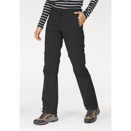 Trekkinghose Polarino Gr. 80, K + L Gr, schwarz (k, l schwarz) Damen Hosen Wanderhosen mit abzippbaren Beinen