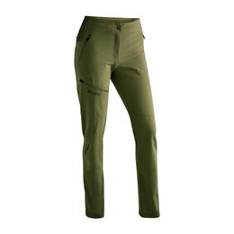 Outdoorhose Maier Sports "Latit Slim Vario W" Gr. 44, Normalgrößen, grün (dunkelgrün), Damen, 88% Polyester (recycelt), 12% Elasthan, Hosen, Damen Wanderhose, lange Outdoor-Hose, Trekkinghose slim