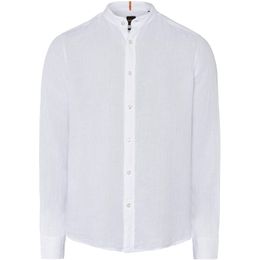 Langarmshirt BOSS Orange Gr. XL, weiß (white100) Herren Shirts Langarm mit dezenter Label-Stickerei am Manschettenschlitz