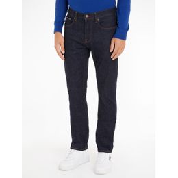 Straight-Jeans Tommy Hilfiger "Denton" Gr. 31, Länge 30, blau (ohio rinse) Herren Jeans Straight Fit aus Baumwoll-Denim mit Stretch