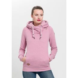 Sweatshirt Ragwear "GRIPYBUTTON" Gr. M (38), pink Damen Sweatshirts Sweater mit rustikalen Kordel-Akzenten