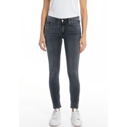 5-Pocket-Jeans Replay "NEW LUZ" Gr. 31, Länge 30, grau (dark grey 919) Damen Jeans Röhrenjeans in Ankle-Länge