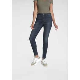 Skinny-fit-Jeans Only "ONLPAOLA" Gr. S, Länge 30, blau (dark medium blue) Damen Jeans 5-Pocket-Jeans Röhrenjeans mit Stretch