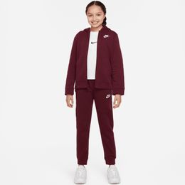 Jogginganzug Nike Sportswear "NSW CORE" Gr. S (128/134), weiß (dark beetroot, dark white) Kinder Sportanzüge Trainingsanzüge für