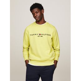 Sweatshirt Tommy Hilfiger "TOMMY LOGO SWEATSHIRT" Gr. XL, gelb (yellow tulip) Herren Sweatshirts mit klassischem Rundhalsausschnitt