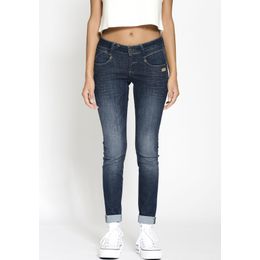 Skinny-fit-Jeans Gang "94NENA" Gr. 26 (34), N-Gr, blau (schwarz indigo used), Damen, Denim/Jeans, Obermaterial: 93% Baumwolle, 6% Polyester, 1% Elasthan, Jeans, mit modischer Waschung