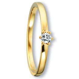 Diamantring ONE ELEMENT "0.09 ct Diamant Brillant Ring aus 585 Gelbgold" Fingerringe Gr. 56, mit Diamant, Gelbgold 585-Diamanten, goldfarben (gold) Damen Gold Schmuck