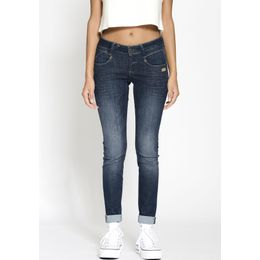 Skinny-fit-Jeans Gang "94NENA" Gr. 26 (34), N-Gr, blau (dark indigo used) Damen Jeans Röhrenjeans mit modischer Waschung