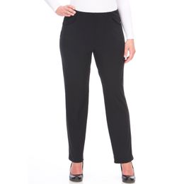 Schlupfhose KjBRAND "Susie" Gr. 52 (26), K-Gr, schwarz, Damen, Web, Obermaterial: 74% Polyamid, 26% Elasthan, unifarben, Hosen, mit elastischem Schlupfbund