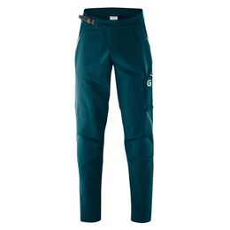 Radhose Gonso "PISCADU" Gr. XXXL, Normalgrößen, blau (fossil blue) Herren Hosen Bike-Hose, lange MTB Fahrradhose, Bund regulierbar, mit Taschen