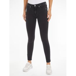 Skinny-fit-Jeans Calvin Klein Jeans "MID RISE SKINNY" Gr. 26, Länge 30, schwarz (denim black) Damen Jeans Röhrenjeans im 5-Pocket-Style