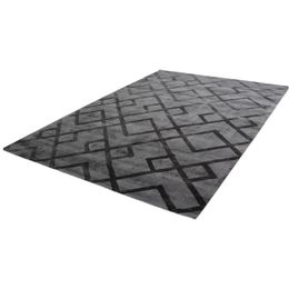 Teppich Calo-deluxe "Viteox 310" Teppiche Gr. B/L: 80 cm x 150 cm, 13 mm, 1 St., grau Esszimmerteppiche Viskose, Kurzflor, Wohnzimmer