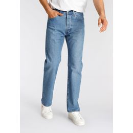 Levi's Straight-Jeans LEVI'S "501 ORIGINAL" Gr. 32, Länge 36, blau (z1949 medium indigo) Herren Jeans Straight Fit mit Markenlabel Bestseller