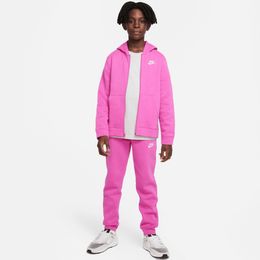 Jogginganzug Nike Sportswear "NSW CORE" Gr. L (152/158), pink (active fuchsia, active white) Kinder Sportanzüge Trainingsanzüge für