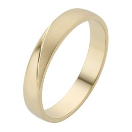 Trauring Firetti "Schmuck Geschenk Gold 375 Hochzeit Ehering "LIEBE"" Fingerringe Gr. 16,5, ohne Brillant, Gelbgold 585, 4mm, goldfarben (gelbgoldfarben) Made in Germany, wahlweise mit oder ohne Brillant