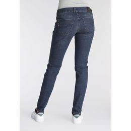 Röhrenjeans Herrlicher "TOUCH SLIM ORGANIC" Gr. 26, Länge 32, blau (dirty) Damen Jeans 5-Pocket-Jeans Röhrenjeans umweltfreundlich dank Kitotex Technology