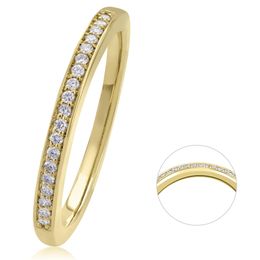 Diamantring ONE ELEMENT "0.09 ct Diamant Brillant Memoire Ring aus 585 Gelbgold" Fingerringe Gr. 50, Gelbgold 585-Diamanten, goldfarben (gold) Damen Diamantringe Gold Schmuck Memoire