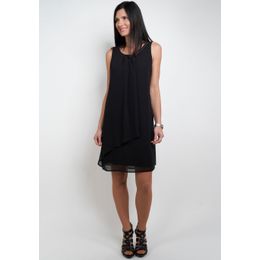 Sommerkleid Seidel Moden Gr. 52, N-Gr, schwarz Damen Kleider Minikleider in doppellagiger Optik, MADE IN GERMANY