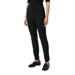 comma, Anzughose COMMA Gr. 38, N-Gr, schwarz (black) Damen Hosen Röhrenhosen mit Viskose und Slim fit