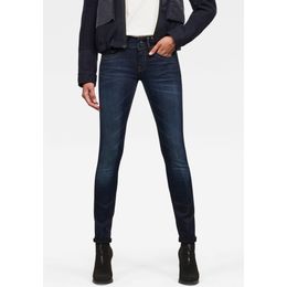 Skinny-fit-Jeans G-Star Raw "Mid Waist Skinny" Gr. 27, Länge 32, blau (medium aged) Damen Jeans Röhrenjeans moderne Version des klassischen 5-Pocket-Designs
