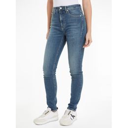 Skinny-fit-Jeans Calvin Klein Jeans "HIGH RISE SKINNY" Gr. 26, Länge 30, blau (denim medium) Damen Jeans Röhrenjeans im 5-Pocket-Style