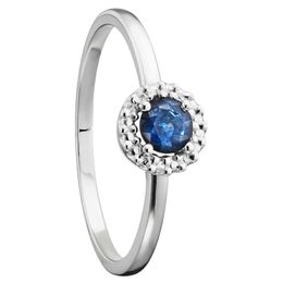 Goldring ONE ELEMENT "Safir Ring aus 333 Weißgold" Fingerringe Gr. 48, Weißgold 333, silberfarben (silber) Damen Gold Schmuck