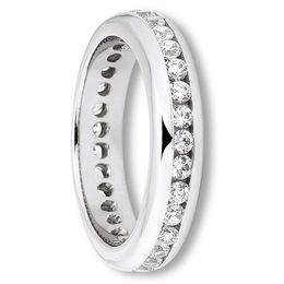 Silberring ONE ELEMENT "Zirkonia Ring aus 925 Silber" Fingerringe Gr. 50, mit Zirkonia, Silber 925 (Sterlingsilber), silberfarben (silber) Damen Silber Schmuck