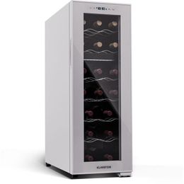 Klarstein - Freistehender Weinkühlschrank 2 Zonen, Getränkekühlschrank Klein, Kleiner Weinschrank, Wein-Kühlschrank Klein mit Glastür, Indoor/Outdoor