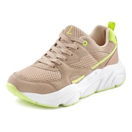Lascana Damen Sneaker, Gelb, Gr. 36, Sneakers & Schn&uuml;rer, Material: Textil