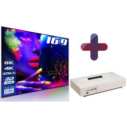 LG HU915QE Vivo Max Ultrakurzdistanz Laser Beamer 3700 ANSI Lumen + eSmart Expert UKD Rahmen Leinwand 305 cm 120 Zoll