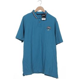 Ulla Popken Herren Poloshirt, blau, Gr. 54