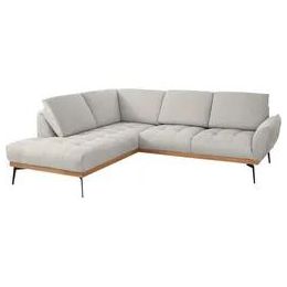 Guido Maria Kretschmer Home & Living Ecksofa GUIDO MARIA KRETSCHMER HOME & LIVING "Palic, L-Form" Sofas Gr. B/H/T: 241cm x 87cm x 206cm, Webstoff, Ottomane links, beige (papyrus)