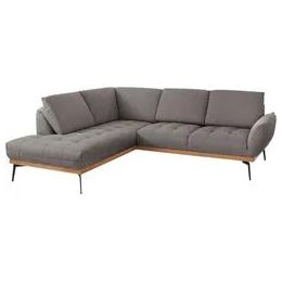 Guido Maria Kretschmer Home & Living Ecksofa GUIDO MARIA KRETSCHMER HOME & LIVING "Palic, L-Form" Sofas Gr. B/H/T: 241cm x 87cm x 206cm, Webstoff Premium, Ottomane links, beige (beige-denim) Bestseller