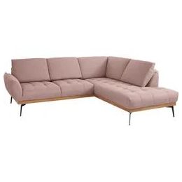 Guido Maria Kretschmer Home & Living Ecksofa GUIDO MARIA KRETSCHMER HOME & LIVING "Palic, L-Form" Sofas Gr. B/H/T: 241cm x 87cm x 206cm, Webstoff Premium, Ottomane rechts, rosa (rosabraun)