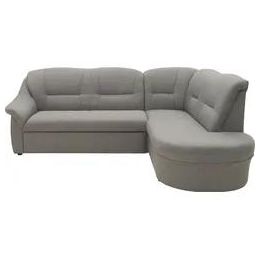 Ecksofa DOMO collection "Faenza L-Form", grau (hellgrau), B:232cm H:88cm T:176cm, 100% Polyester, Sofas, DOMO collection Ecksofa, mit Ottomane, wahlweise mit Bettfunktion