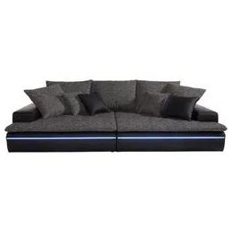 Big-Sofa Inosign "Haiti" Sofas Gr. B/H/T: 260cm x 85cm x 142cm, Microfaser PRIMABELLE-Struktur, Mit RGB-LED-Beleuchtung, schwarz wahlweise mit Kaltschaum (140kg BelastungSitz) und RGB-Beleuchtung