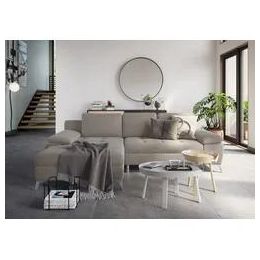 Sit & More Ecksofa SIT & MORE "Latigo L-Form" Sofas Gr. B/T: 270cm x 163cm, Struktur, Recamiere links, ohne Bettfunktion-ohne Bettkasten, beige mit Recamiere, wahlweise Bettfunktion und Bettkasten