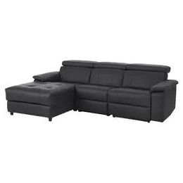 Ecksofa Home Affaire "Binado, L-Form" Sofas Gr. B/T: 252cm x 164cm, Kunstleder, Recamiere links, mit manueller Relaxfunktion-ohne USB-Anschluß, schwarz mit manueller oder elektrischer Relaxfunktion USB-Anschluss