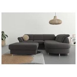 Sit & More Ecksofa SIT & MORE "Apulia L-Form" Sofas Gr. B/H/T: 250cm x 78cm x 212cm, Luxus-Microfaser Euphoria, langer Schenkel links, ohne Bettfunktion-ohne Bettkasten-mit Armteilverstellung-mit Kopfteilverstellung, grau (fango) wahlweise Bettfunktion, Bettkasten und Kopf- Armteilverstellung