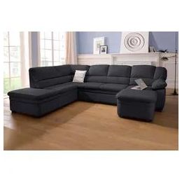 Wohnlandschaft COTTA "Casino U-Form" Sofas Gr. B/H/T: 313 cm x 98 cm x 95 cm, Luxus-Kunstleder, Ottomane links, ohne Bettfunktion, braun (espresso) wahlweise mit Bettfunktion