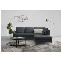 Ecksofa Inosign "Palm Beach L-Form", grau (dunkelgrau), B:263cm H:89cm T:224cm, 98%Polyester, 2%Polyamid, Sofas, Federkern, mit Sitztiefenverstellung, wahlweise mit Bettfunktion