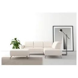 Sit & More Ecksofa SIT & MORE "Bailando L-Form" Sofas Gr. B/H/T: 249cm x 84cm x 205cm, Luxus-Microfaser ALTARA NUBUCK, Ottomane rechts, ohne Kopfteilverstellung-ohne Vorziehsitz, beige (creme) wahlweise mit Kopfteilverstellung und Vorziehsitz, motorisch