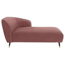 Guido Maria Kretschmer Home & Living Recamiere GUIDO MARIA KRETSCHMER HOME & LIVING "Oradea" Sofas Gr. B/H/T: 160cm x 78cm x 91cm, Samtoptik, Recamiere links, rosa (rose) Longchair Sofas mit eleganter Steppung auf Rückseite der Rückenlehne