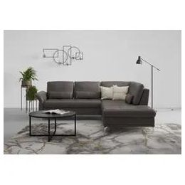 Ecksofa Inosign "Palm Beach L-Form", grau (anthrazit), B:259cm H:89cm T:224cm, 100%Polyester, Sofas, Federkern, mit Sitztiefenverstellung, wahlweise mit Bettfunktion