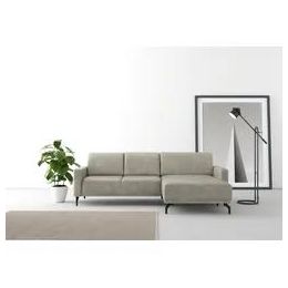 Sit & More Ecksofa SIT & MORE "Bailando L-Form", grau (hellgrau), B:251cm H:84cm T:163cm, Sofas, wahlweise mit Kopfteilverstellung und Vorziehsitz, motorisch