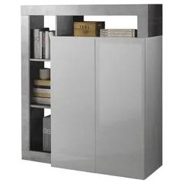 Highboard Inosign "Hamburg" Sideboards Gr. B/H/T: 108 cm x 126 cm x 42 cm, grau (weiß, betonoptik) Breite 108 cm