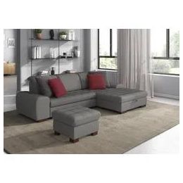 Sit & More Ecksofa SIT & MORE "Luxor L-Form" Sofas Gr. B/H/T: 275cm x 82cm x 173cm, Luxus-Microfaser ALTARA NUBUCK, mega-Recamiere rechts, ohne Bettfunktion-ohne Bettkasten-ohne Kopfteilverstellung, grau wahlweise mit Bettfunktion, Bettkasten und Kopfteilverstellung